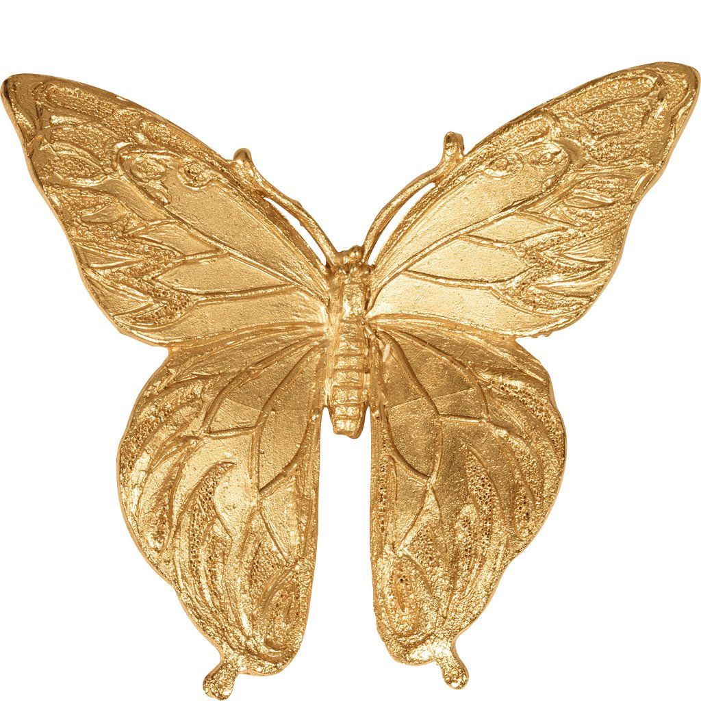 EMBLEM BUTTERFLY H.7.5X8 GOLDEN LOST WAX CASTING - Biondan
