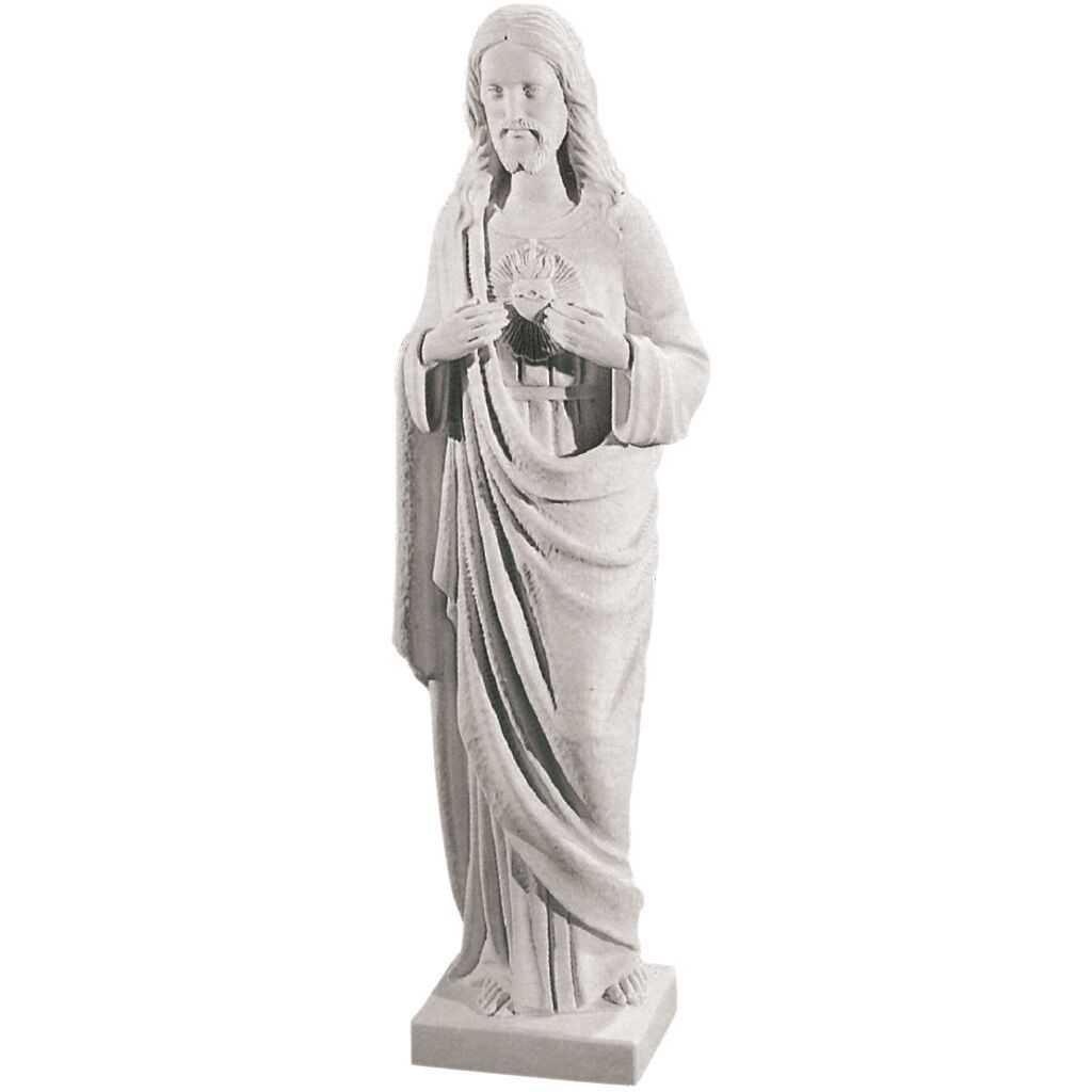 STATUE SACRED HEART H.64 WHITE - Biondan