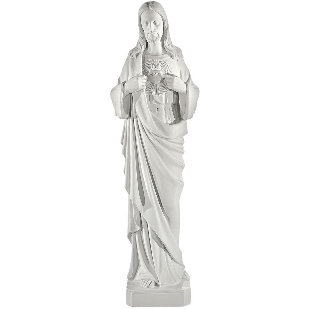 STATUE SACRED HEART H.82.5 WHITE - Biondan